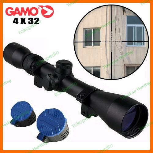 Jual Teleskop Gamo 4x32 Fix zoom Flip biru Discovery, Teropong senapan ...