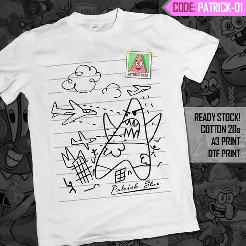 Jual KAOS Tanda Tangan Patrick Star by Artlantis Store - PUTIH PANJANG ...