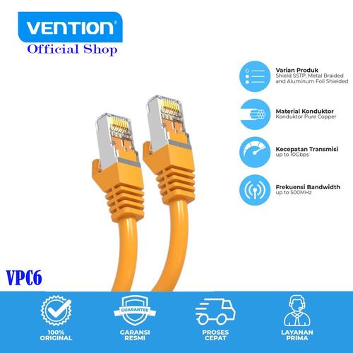 Jual Vention VPC6 Kabel LAN RJ45 Cat.6 / Cat.6a SSTP Double-Shielded ...