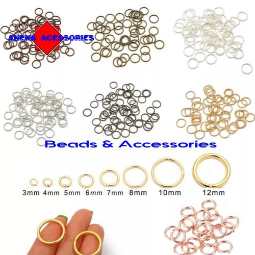 Promo 15Gram 250Pcs RING O/RING BULAT PENGAIT BAHAN KERAJINAN AKSESORIS ...