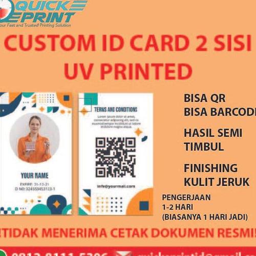 Jual cetak id card 2 sisi uv printed warna joss! - Jakarta Barat ...