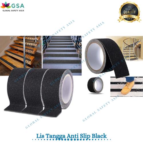 Jual Lis tangga Pengaman Anti Slip Step Nosing + Perekat Super Hitam ...