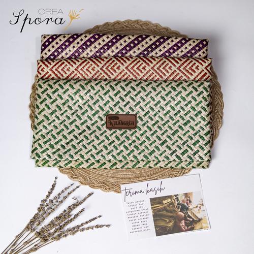 Jual Souvenir Pouch Dompet Slorot Anyaman Pandan Wadah Buku Case Batik ...