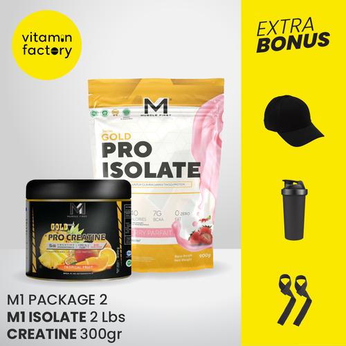 Jual M1 Package 2 Muscle First Pro Isolate 2lb Pro Creatine 300 gram ...