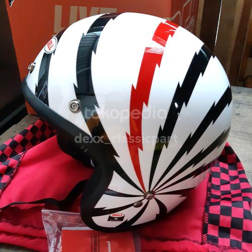 Jual Helm bell custom 500 SE helmet (vertigo gloss white/black/red ...