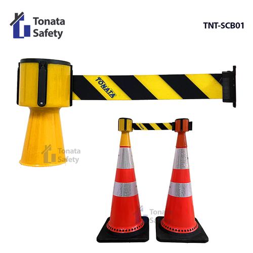 Promo Safety Cone Belt 2 Meter / Pita Pembatas Kerucut Tonata / Hitam ...