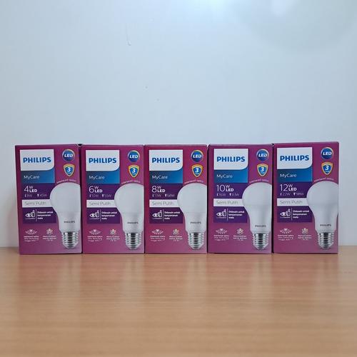 Jual Philips LED Bulb Mycare 4w, 6w, 10w, 12w warna SEMI PUTIH 4000K ...