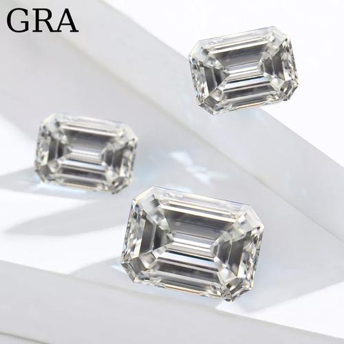 Jual MOISSANITE EMERALD CUTT D COLOR SERTIFIKAT GRA ORIGINAL - 1 ct ...