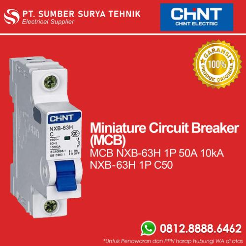 Jual Miniature Circuit Breaker (MCB) "NXB-63H 1P C50" 50A 10kA CHINT - Jakarta Pusat - Toko ...