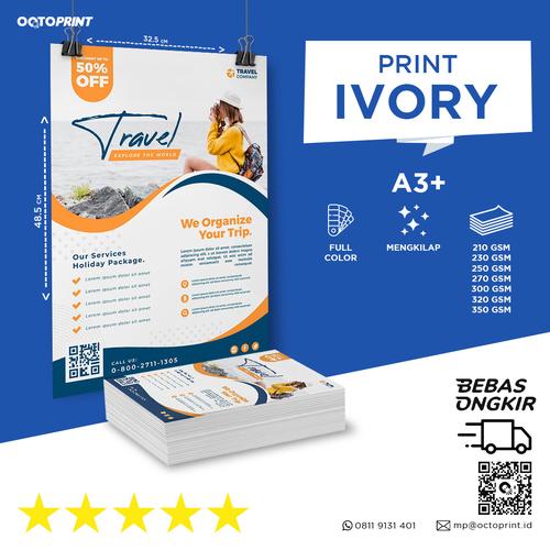 Jual Print Kertas Ivory A3+ Premium Octoprint - 320 Gsm, Laminasi Doff ...