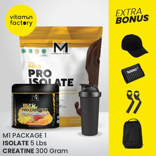 Jual M1 Package 1 Muscle First Pro Whey 5lb Pro Creatine 300 gram ...