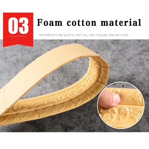 Jual Tempelan List Tembok 3D Timbul Motif Bunga Sudut Tembok/Bingkai ...