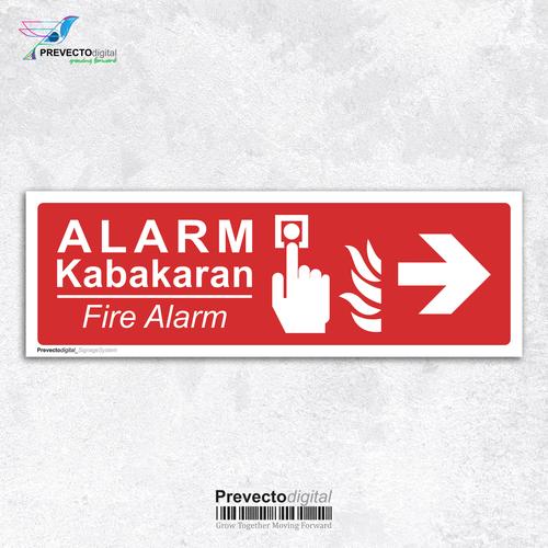 Jual Sticker Safety Sign K3 Fire Alarm Arah Kanan Alarm Kebakaran ...
