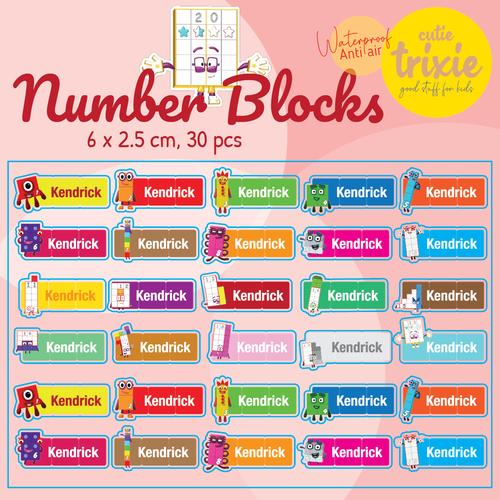 Jual Sticker Label Nama Anak Numberblocks - Jakarta Barat - Cutie ...