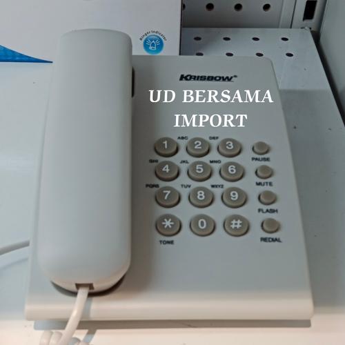 Jual KRISBOW Telepon Basic SKH-304/Telepon Kabel/Telepon Analog - Putih ...