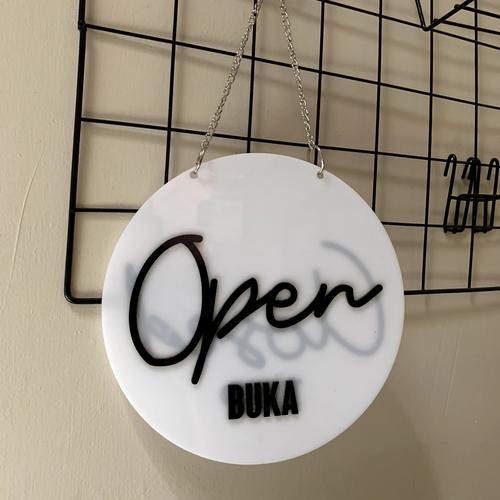 Jual Sign Board Akrilik | Open Closed Tulisan Timbul Akrilik - Kab ...