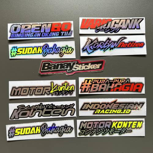 Jual STICKER Stiker STANDAR KONTEN VARIO GANK SUDAH BAHAGIA Cutting - E ...