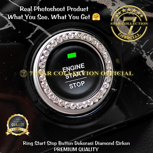 Promo Dekorasi Tombol Start Stop Button Ring Diamond Sirkon Universal ...