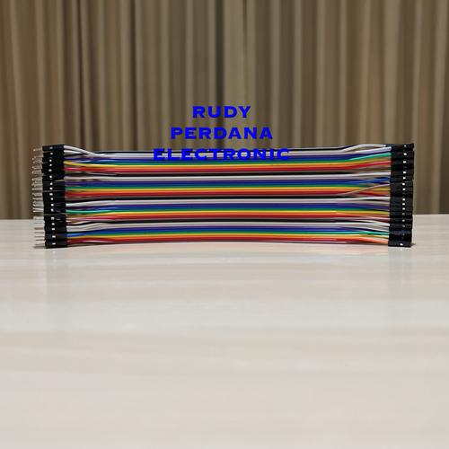 Jual KABEL CABLE JUMPER DUPONT PELANGI FEMALE TO MALE 40 PCS PIN 20 CM ...