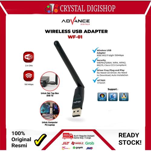 Jual Advance USB Dongle Wifi Wireless Adapter Receiver WF-01 Komputer PC - Kota Bandung ...