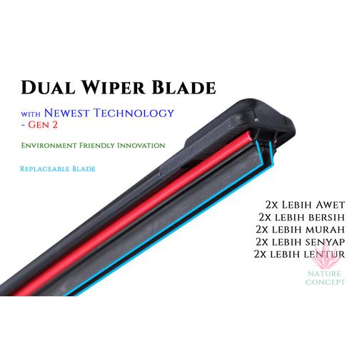 Promo Dual Wiper Blade UNIVERSAL NEW Technology Wiper Mobil Ganda ...