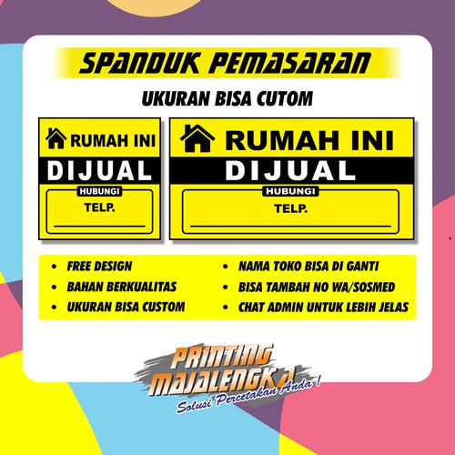 Jual SPANDUK PEMASARAN/SPANDUK PENJUALAN RUMAH/ RUKO / TANAH - Uk ...
