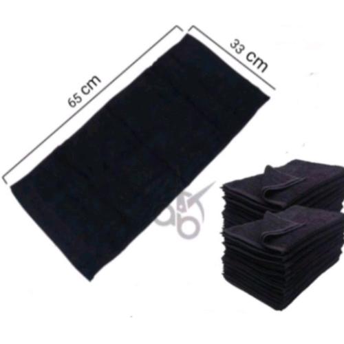 Jual handuk salon hitam / anduk hitam barbershop / handuk polos hitam ...