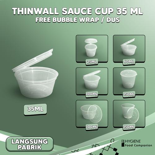 Jual container Saus 35ml / Wadah Plastik Cup Saos Sambal Mini 35 ml ...