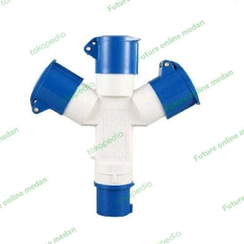 Jual socket dan plug industri 3 way multiple CEE 1013 / 1023 cabang 3 ...