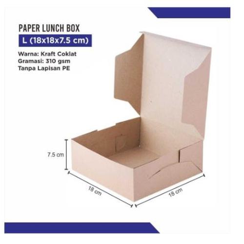 Jual Kotak Makanan / Kotak Nasi Kertas (Paper Lunch Box) B04 K3 Ukuran ...