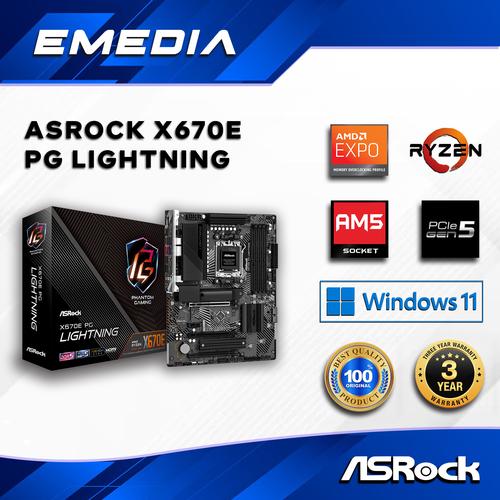 Jual MAINBOARD ASROCK X670E PG LIGHTNING MOTHERBOARD AMD AM5 DDR5 - Kab ...