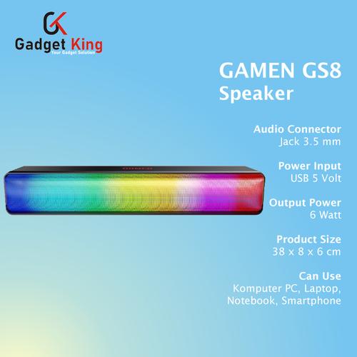 Jual Gamen GS8 RGB Gaming Speaker Soundbar Komputer PC Laptop HP ...
