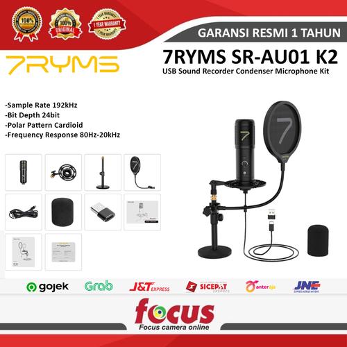 Jual 7RYMS SR-AU01 K2 USB Sound Recorder Condenser Microphone Kit ...