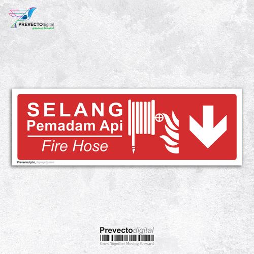 Jual Sticker Safety Sign K3 Fire Hose Selang Pemadam Api Hydrant Arah ...