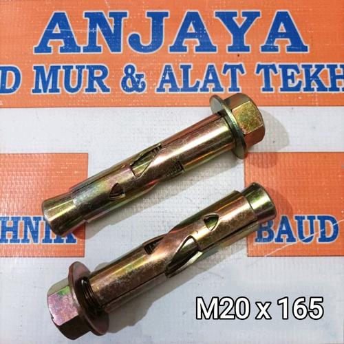 Jual DYNABOLT M20 x 165 Kunci 23 - Dinabolt Baut Flash Anchor Bolt ...