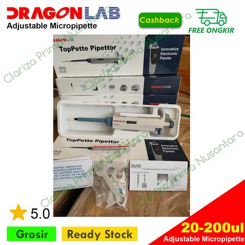 Promo mikropipet dragonlab mikro pipet dragon lab micropipette micro pipette - 20-200 ul - Kota ...