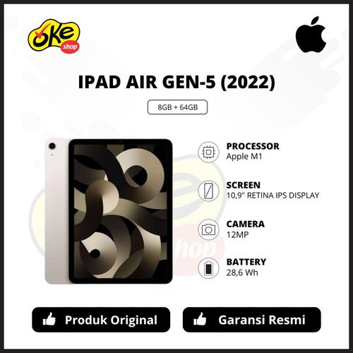 Jual APPLE IPAD AIR GEN 5 CELL (8GB/64GB) - Garansi Resmi TAM - Space ...