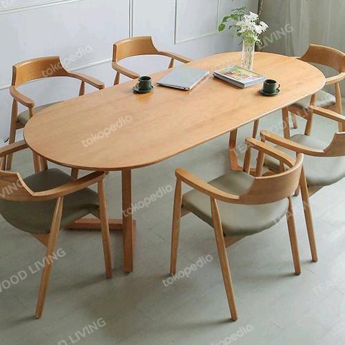 Jual Meja Makan Oval 6 Kursi Kayu Jati Asli - Kab. Jepara - TEAKWOOD ...