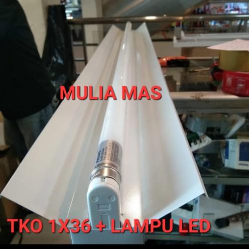 Jual Kap Lampu TKO set 1x36/1x16watt housing+ neon TL philips Led ...