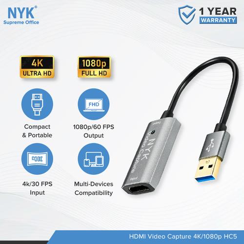 Promo Hdmi Video Capture Usb 3.0 4k 1080p NYK HC-5 - Jakarta Pusat ...