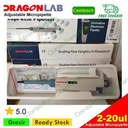 Jual MicroPipette 2-20 ul DragonLab Mikropipet Adjustable Micropipet - Kab. Pasuruan - Clariza ...