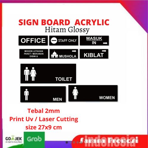 Jual Sign Nama Ruangan Akrilik | Sign Board Akrilik UV Print - 001 ...
