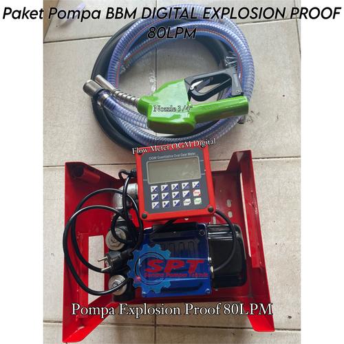 Jual Pompa Transfer BBM Flow meter Digital Explosion proof 80LPM 220V ...