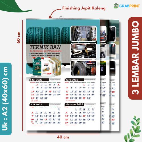 Jual Kalender Dinding Jumbo A2 2023 3 Lembar 40x60 cm Jepit Kaleng ...