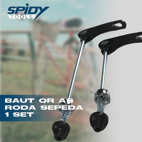 Promo Baut QR AS roda sepeda Depan+Belakang - Hitam Quick Release wheel ...