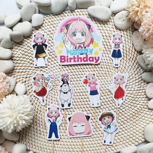 Jual Anya Forger Spy X Family Anime Birthday Cake Topper Cupcake Hiasan ...