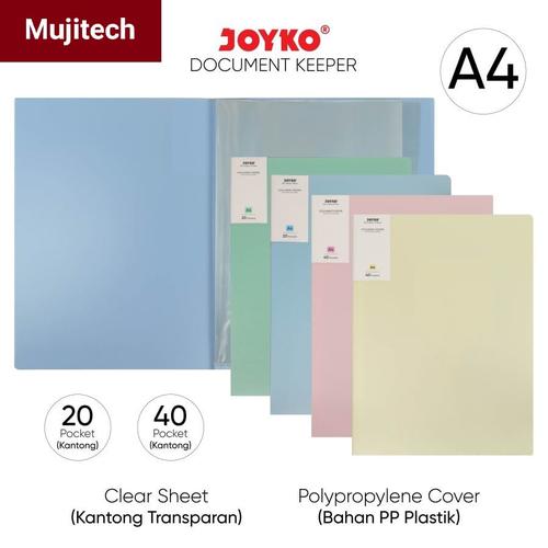 Jual Joyko Document Keeper A4 20/40/60 Pocket Clear Holder Map File ...