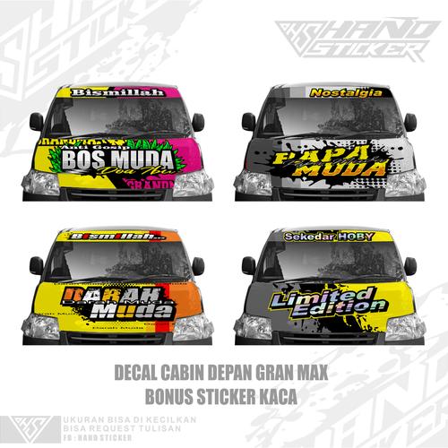 Jual Sticker Custom Decal Kabin Depan Grand Max Bisa Request Desain ...