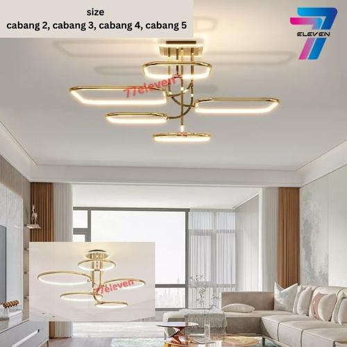 Jual Lampu gantung plafon hias ruang tamu LED minimalis modern LG 0005 - Jakarta Pusat ...
