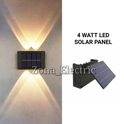Jual LAMPU DINDING TAMAN LED 4 WATT SOLAR PANEL / WALL LIGHT OUTDOOR 4 ...